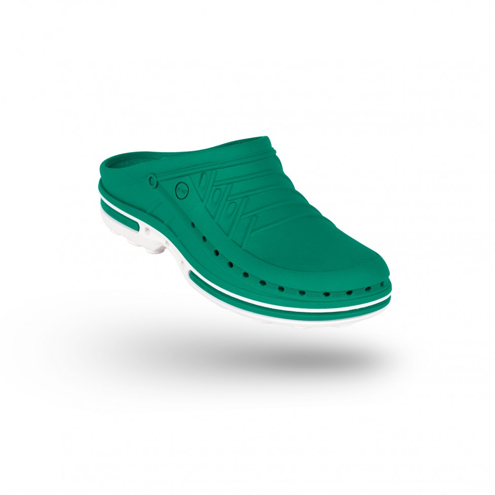 WOCK Green/White Theatre Clogs - Men and Women CLOG 06 - 10004367