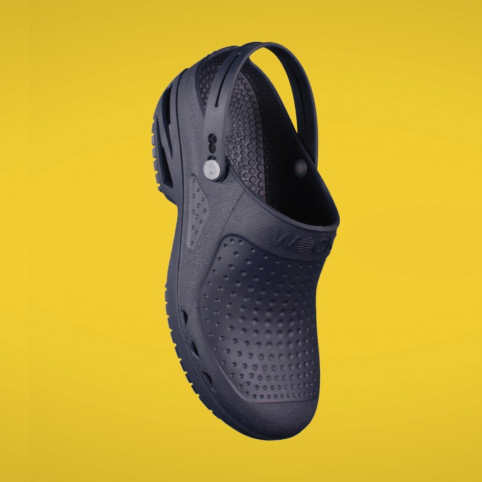 WOCK Navy Blue Theatre Clogs - Men & Women BLOC OPEN 01 w/ Strap - 10012501