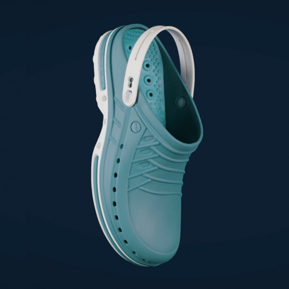 WOCK Green/White Theatre Clogs - Men and Women CLOG 06 - 10004367