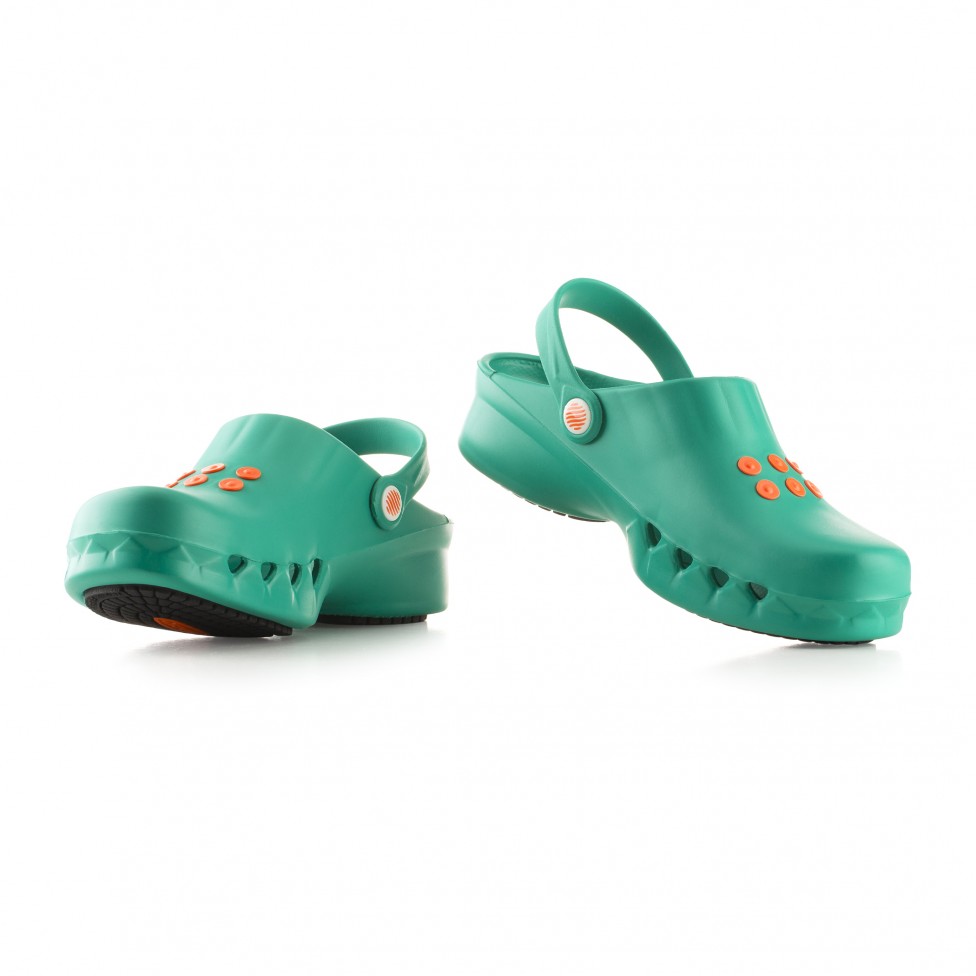 WOCK Green Non Slip Chef/Work Clogs NUBE 05 - 10004928